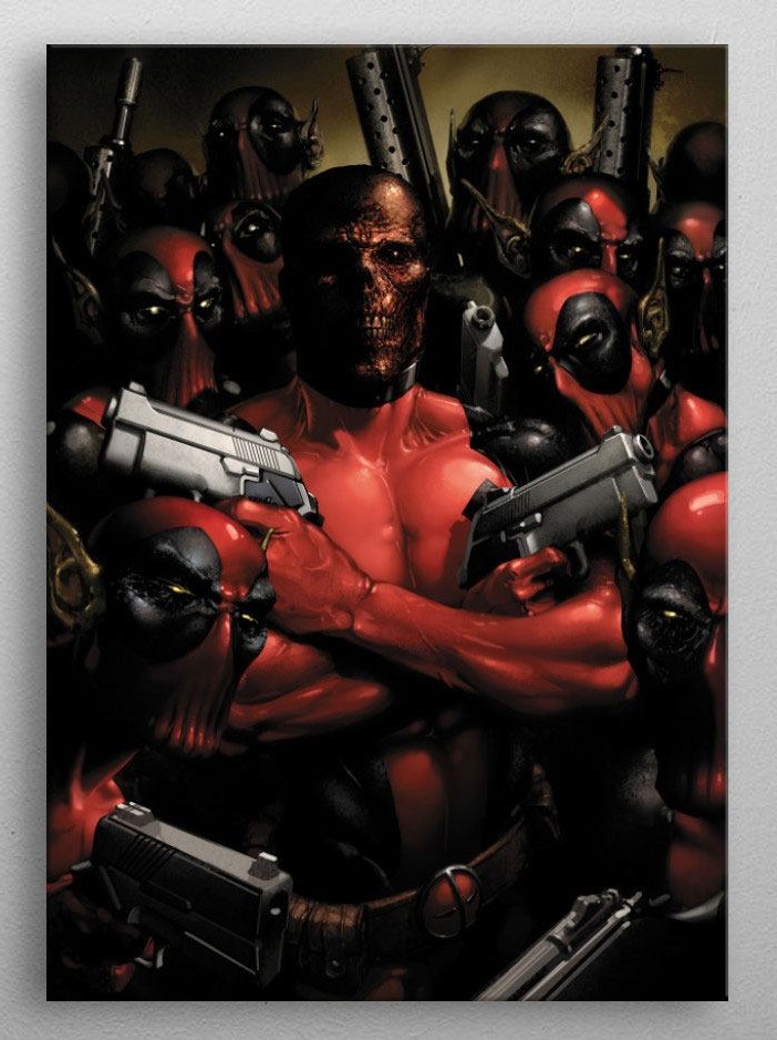Marvel kovový plagát Deadpool Gritty Wrong Neighborhood 32 x 45 cm ...